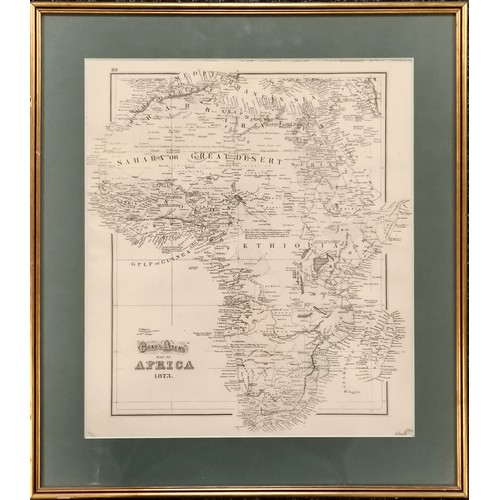 Gray's atlas map of Africa - frame 54.5cm x 48cm ~ frame a/f on left ...