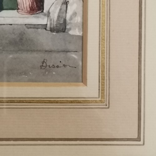 Paul Bisson (b.1938) watercolour painting of a derelict terrace house ...