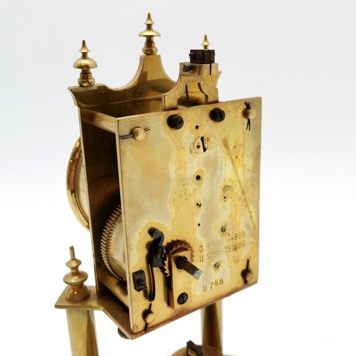 German vintage anniversary / torsion pendulum clock with original glass ...