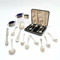 Qty of silver inc Georgian Exeter spoon (22cm), teaspoons, Exeter ...