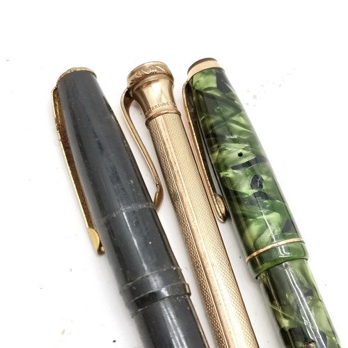 Qty of fountain pens inc 2 x Watermans, Conway Stewart, Croxley etc t/w ...