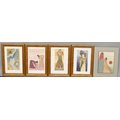 A set of 4 Maxine Noel "Ioyan Mani" coloured prints (Lovers, Hope ...