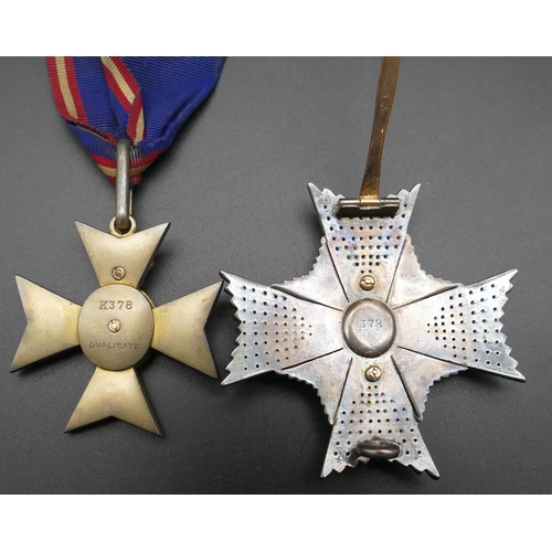 A Royal Victorian Order Knights Commander set (KCVO) with enamelled ...