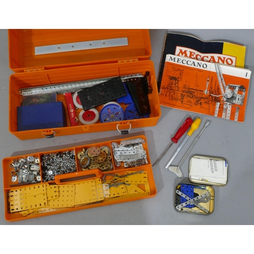 A Meccano set with booklets etc. (No original box)