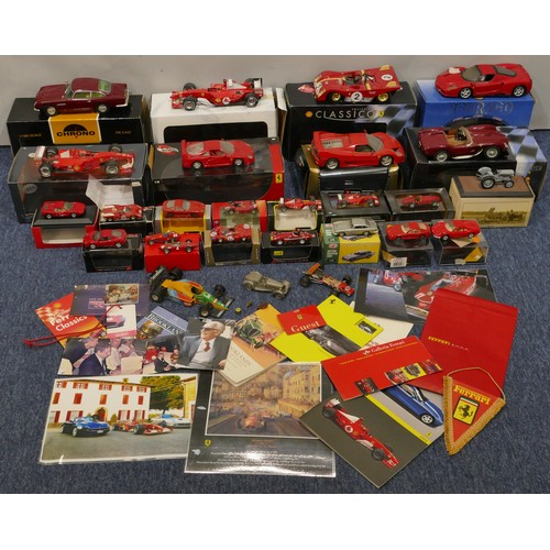 A collection of model cars, boxed including Classico Ferraris, Chrono ...