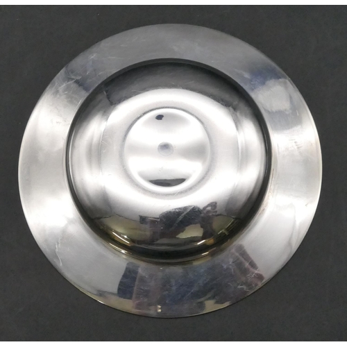 A modern London silver small round shallow dish, maker's mark, RC, 12 ...