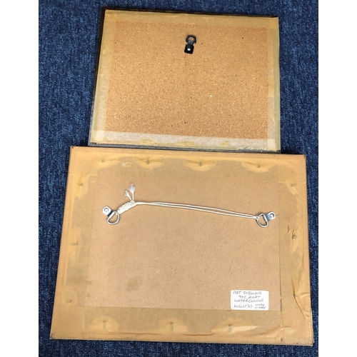 A watercolour of a small rowing boat by Pat Snelling, in wood frame, 23 ...