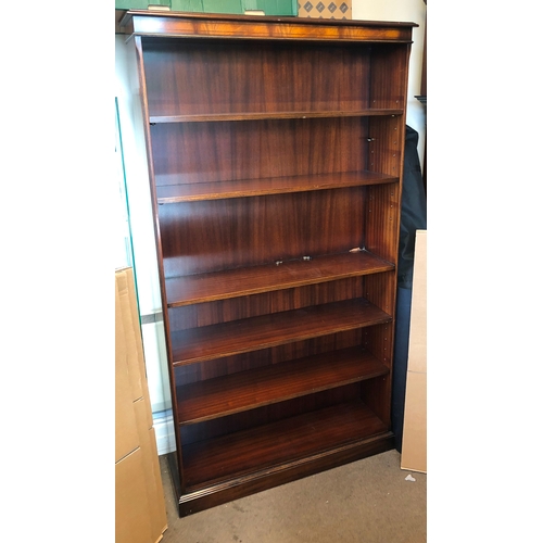 A reproduction tall bookcase with adjustable shelves, 100cm wide, 30cm ...