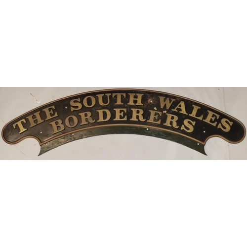 GWR arched brass and cast iron steam locomotive name plate "The ...