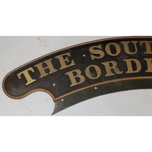 GWR arched brass and cast iron steam locomotive name plate "The ...