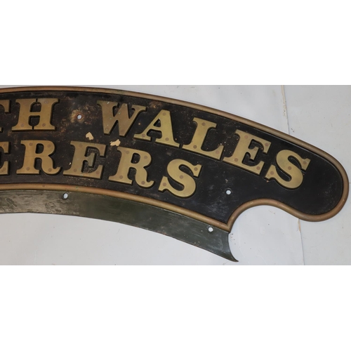 GWR arched brass and cast iron steam locomotive name plate "The ...