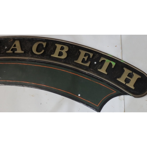 GWR arched brass and cast iron steam locomotive name plate "Lady ...
