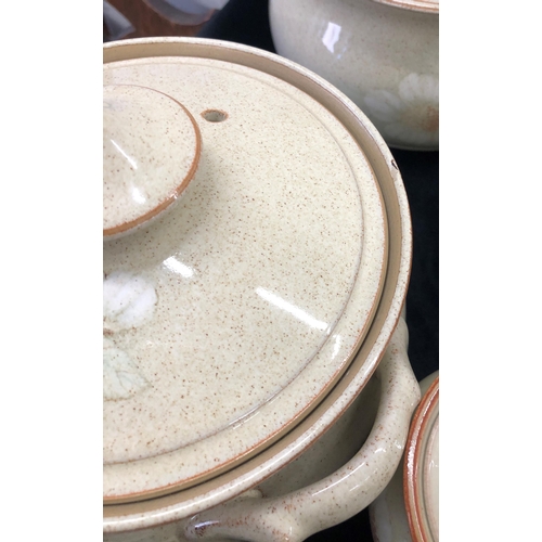 A Denby Coloroll pattern part service, 6 large oval plates, 1 large ...