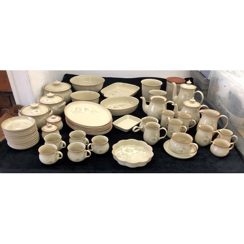 A Denby Coloroll pattern part service, 6 large oval plates, 1 large ...