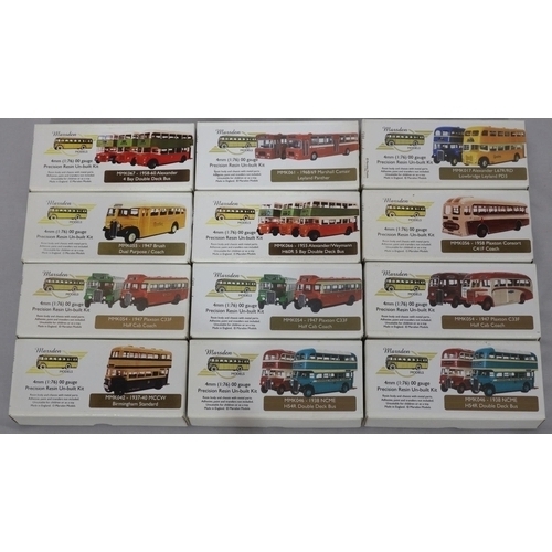 12 Marsden resin model bus kits 1:76 scale (all boxed)