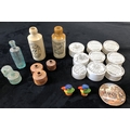 Various paste pots, including Burgess's Anchovy Paste, an R. White's ...