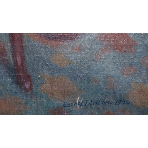 Edward Irvine Halliday (1902-1984), oil on canvas, 75cm x 63cm, full ...