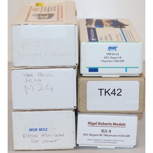 3 Mim 1:76 scale kits, 1 Model Bus Federation 1:76 scale bus (boxed ...