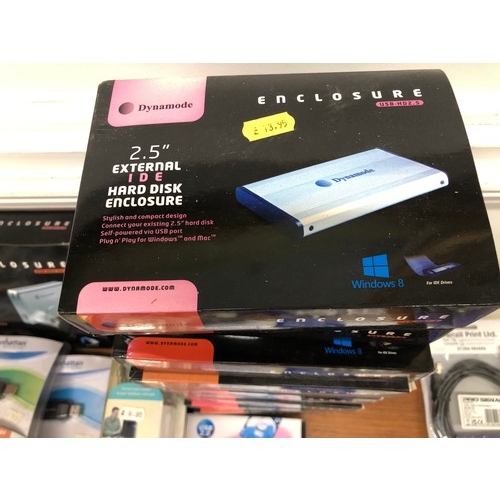 11 Dynamode 2.5" External IDE Hard Disk Enclosures all boxed, a ...