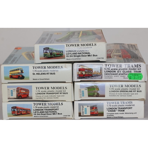 7 Tower Models 1:76 scale plastic kits, London Transport, London ...