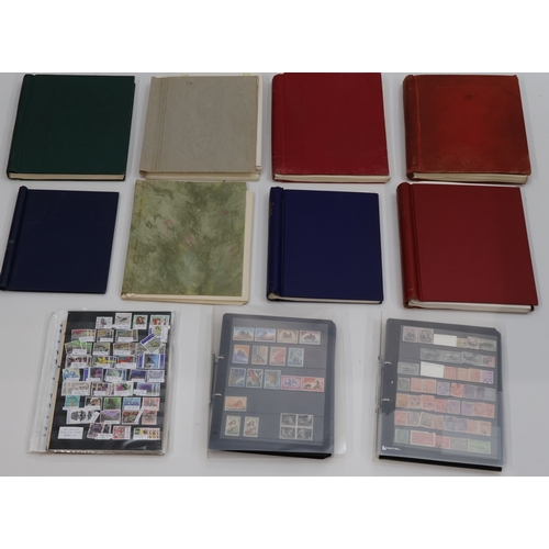 Various albums of World, European and Commonwealth stamps