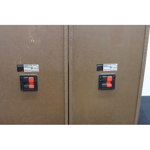 A pair of Sony SS-E34 speakers Serial No. 88886 and 88887, 24cm wide ...