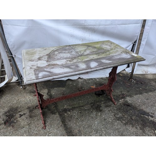 A Late Victorian Ornate Wrought Iron Work Table, Complete With Lower ...