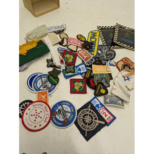 A Selection of Collectible Patches including Automotive, Music and Sporting