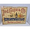 An original 19th century Ind Coope brewery sign for ales and stouts