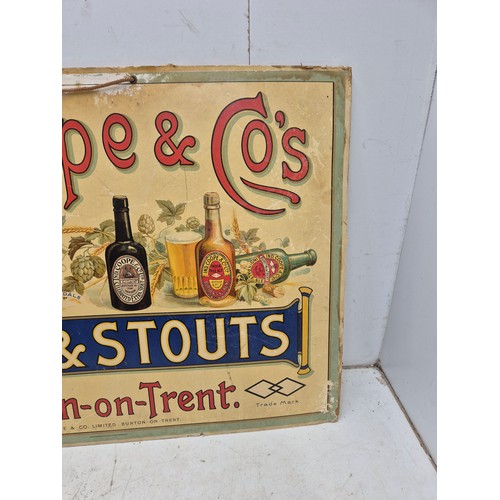 An original 19th century Ind Coope brewery sign for ales and stouts