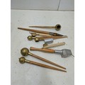 A Selection of various Tjanting tools - wood and brass/aluminium