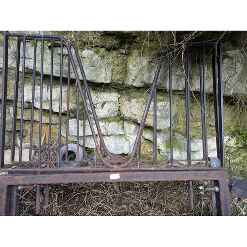 A pair of steel stable gates