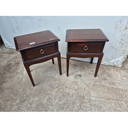 A pair of Stag bedside tables