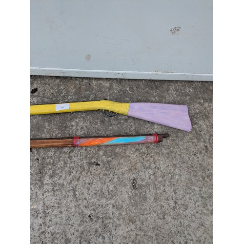 A pair of replica flintlock rifles