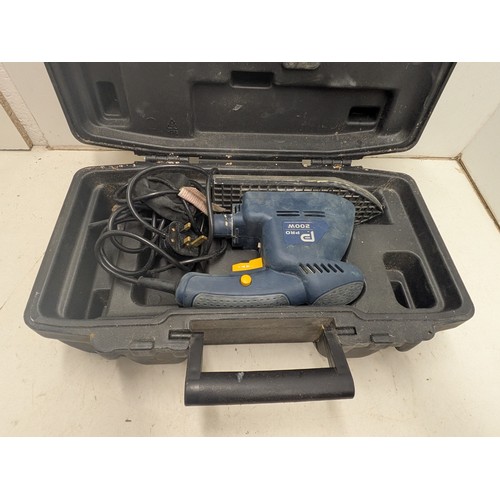 A parkside pro corded orbital sander in case