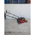 A Mountfield ep414 petrol lawn mower with a rs100 engine - running