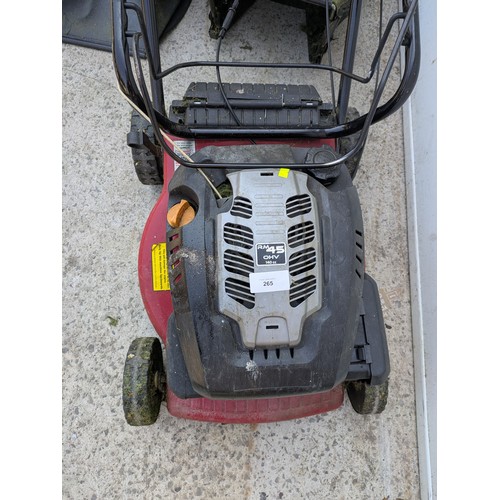 A Mountfield sp454 petrol lawn mower with a rm45 engine