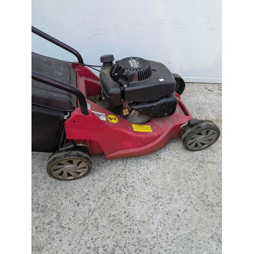 A Mountfield hp411 petrol lawn mower with a rs100 engine