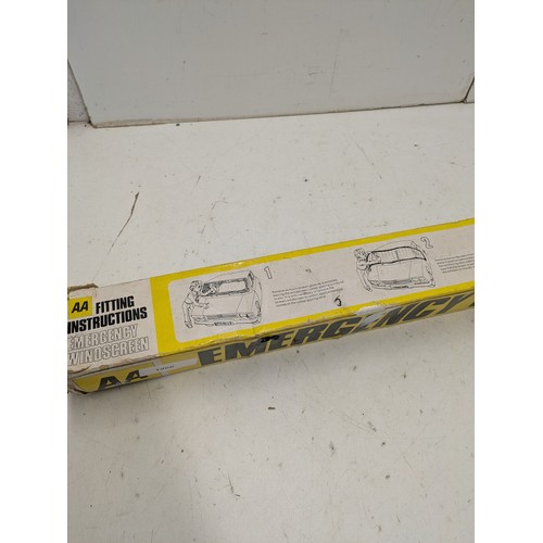 An unused aa emergency windscreen