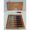 A 6 piece Bahco chisel set in storage case