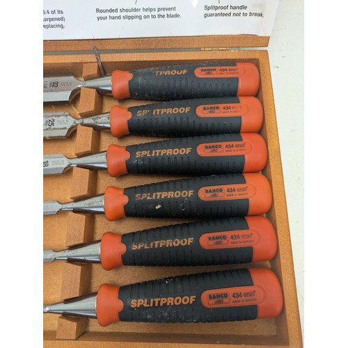 A 6 piece Bahco chisel set in storage case