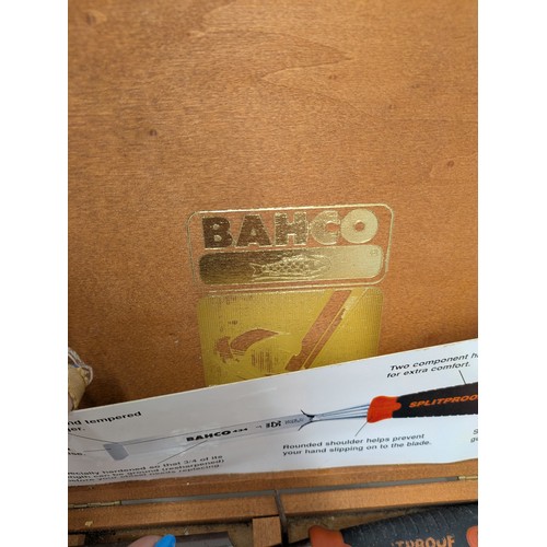 A 6 piece Bahco chisel set in storage case