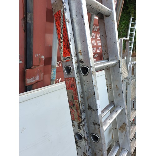 A 2 tier aluminium ladder