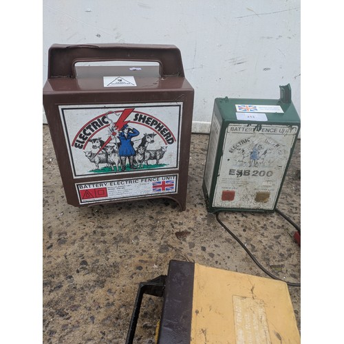 A selection of electric fence power supplies
