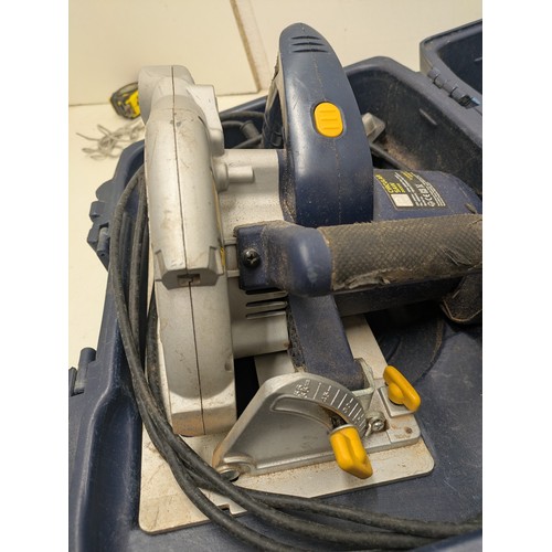 A Parkside pro 2000w circular saw model clm2000lcs in case