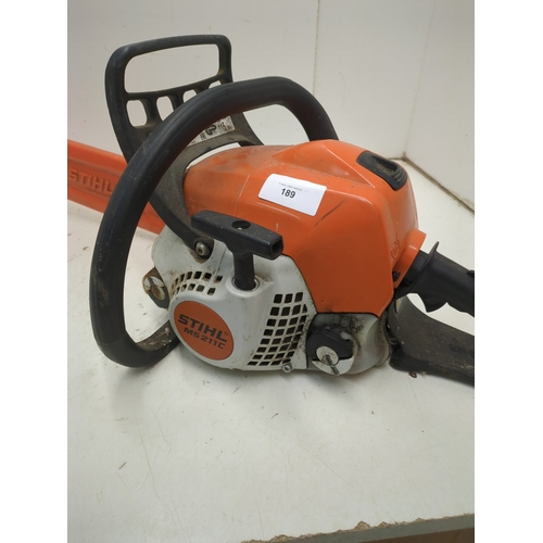 A Stihl MS211c petrol chainsaw - fully working