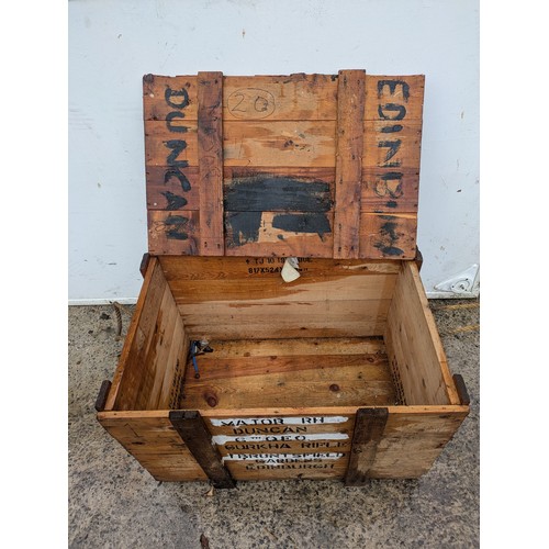 A military gurkha rifle storage trunk