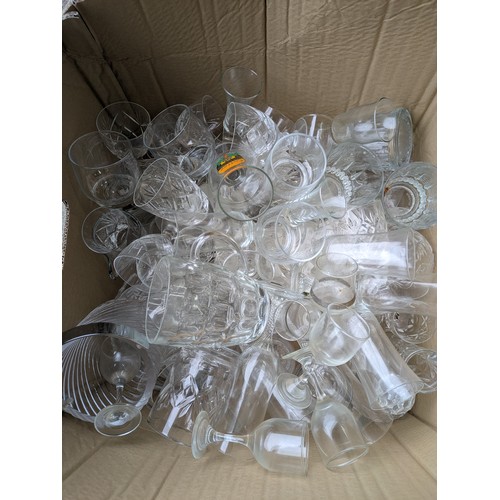 A large selection of glassware