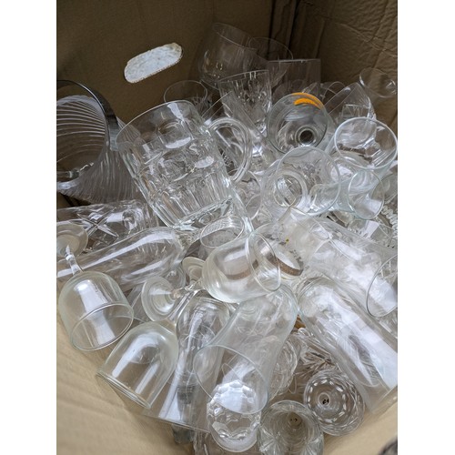 A large selection of glassware