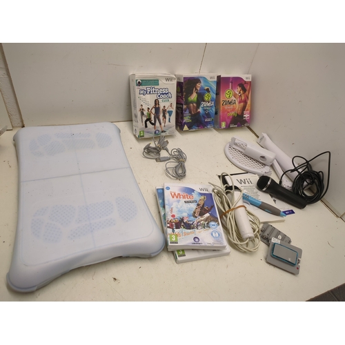 A large selection of Nintendo Wii games and accessories
